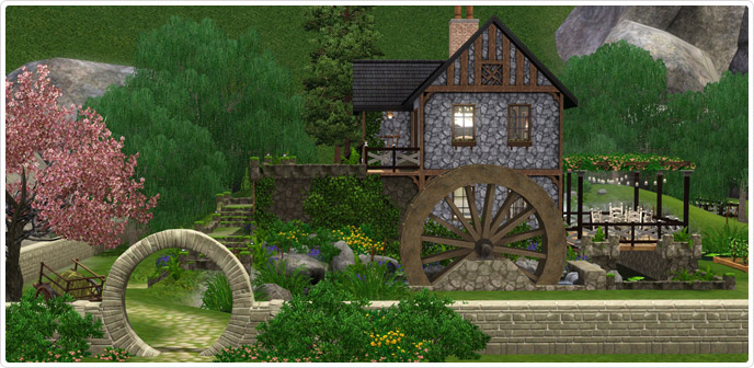 Old Mill Water Wheel - Store - The Sims™ 3