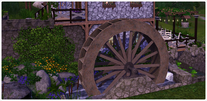 Old Mill Water Wheel - Store - The Sims™ 3